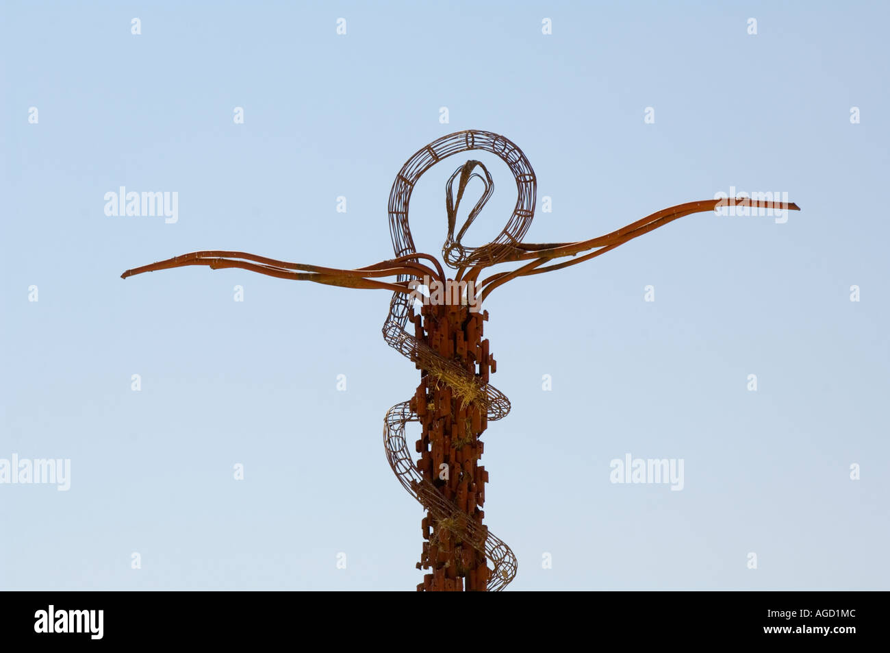 The Brazen Serpent sculpture at Mount Nebo, Jordan Stock Photo - Alamy