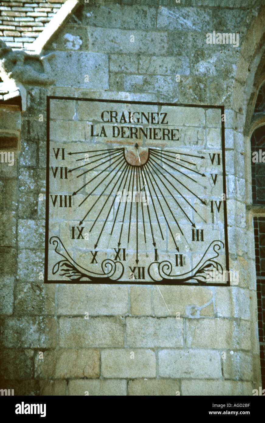 Sundial at Roscoff Stock Photo - Alamy