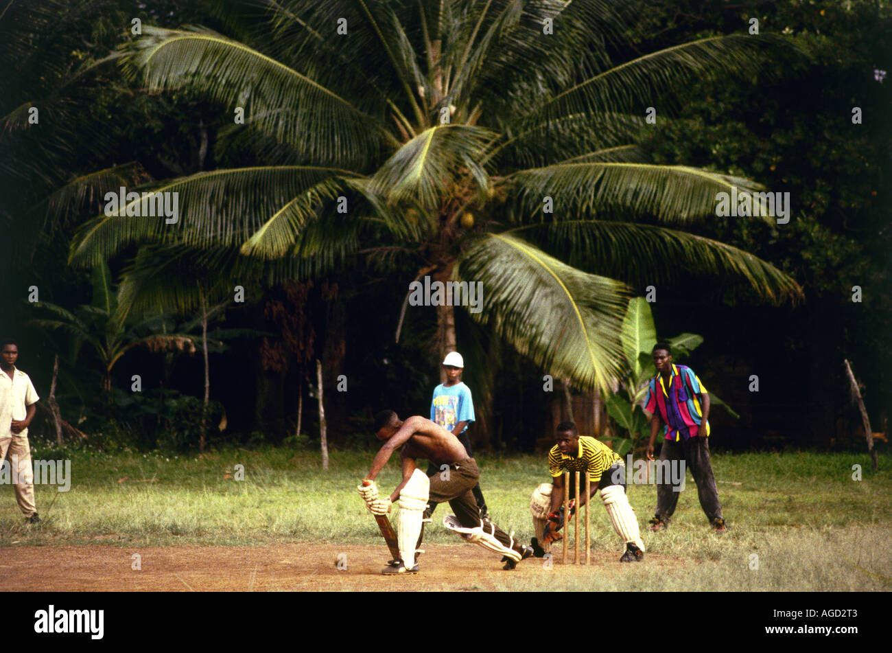 Locals playing cricket Stock Photo - Alamy