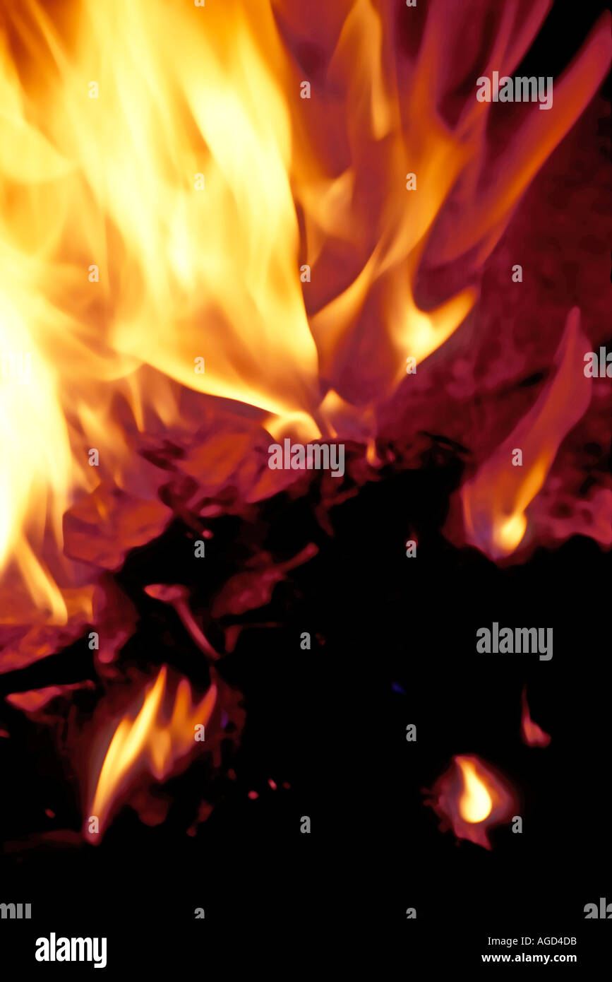 Hot Barbecue Fire Stock Photo - Alamy