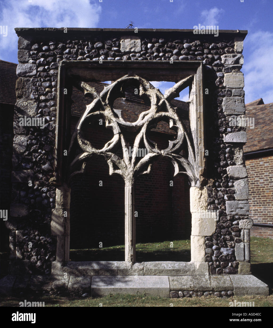 St Thomas Hospital window Sandwich Kent Stock Photo - Alamy
