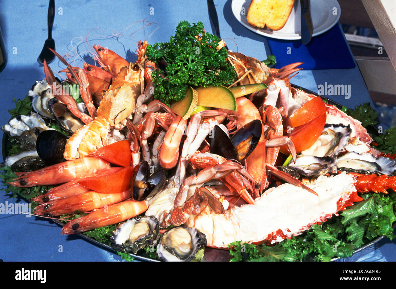 Platter of giant Pacific prawns at Doyles s restaurant Doyle s on the ...