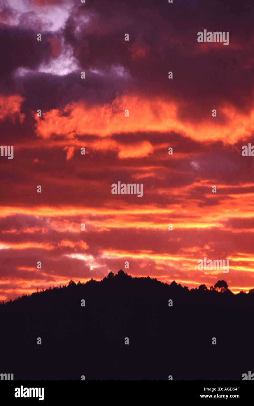 Red sky sunset africa Stock Photo - Alamy