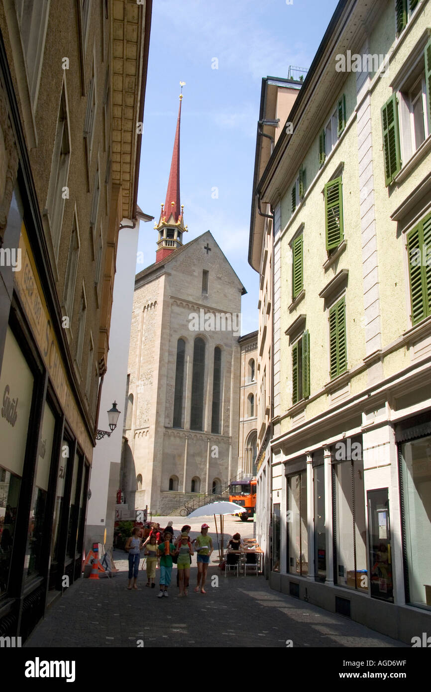 A walking street in Zurich, Switzerland Stock Photo - Alamy