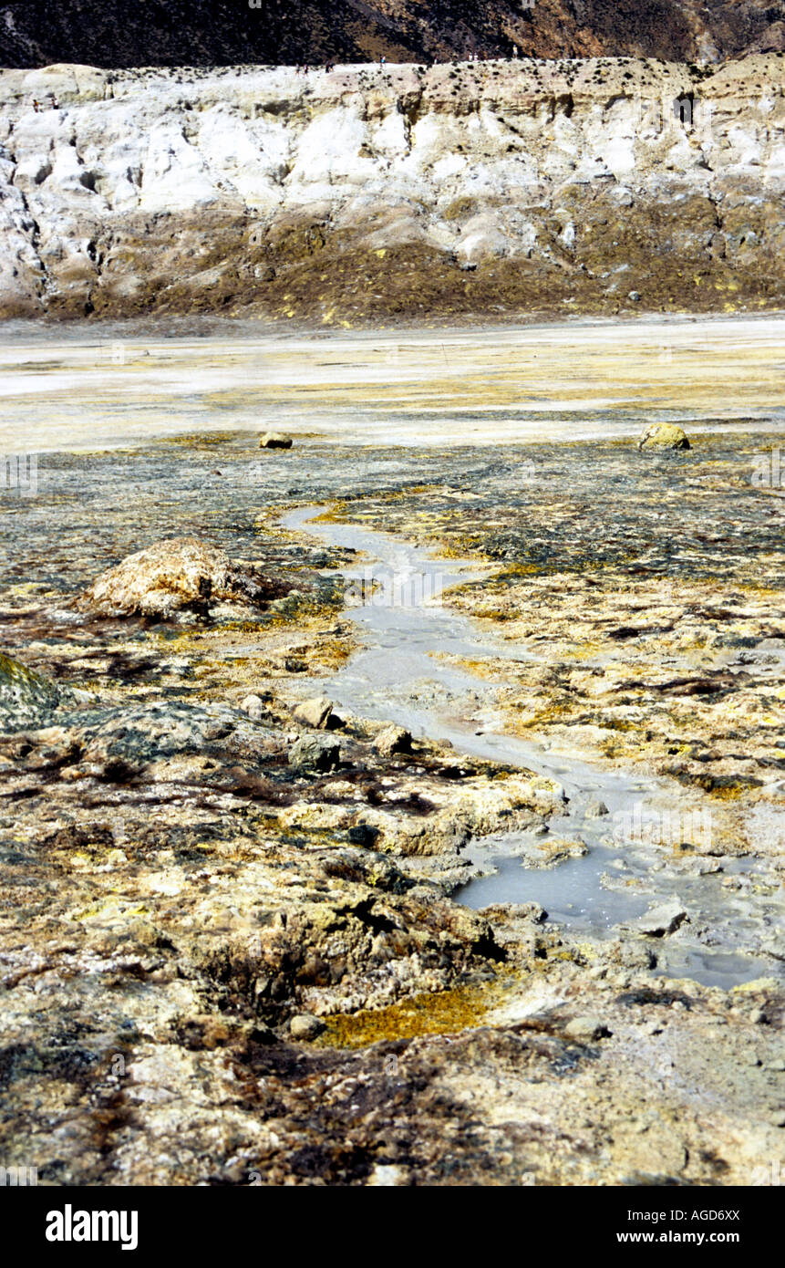 boiling mud volcano on Nisyros in the Aegean sea greece Stock Photo - Alamy