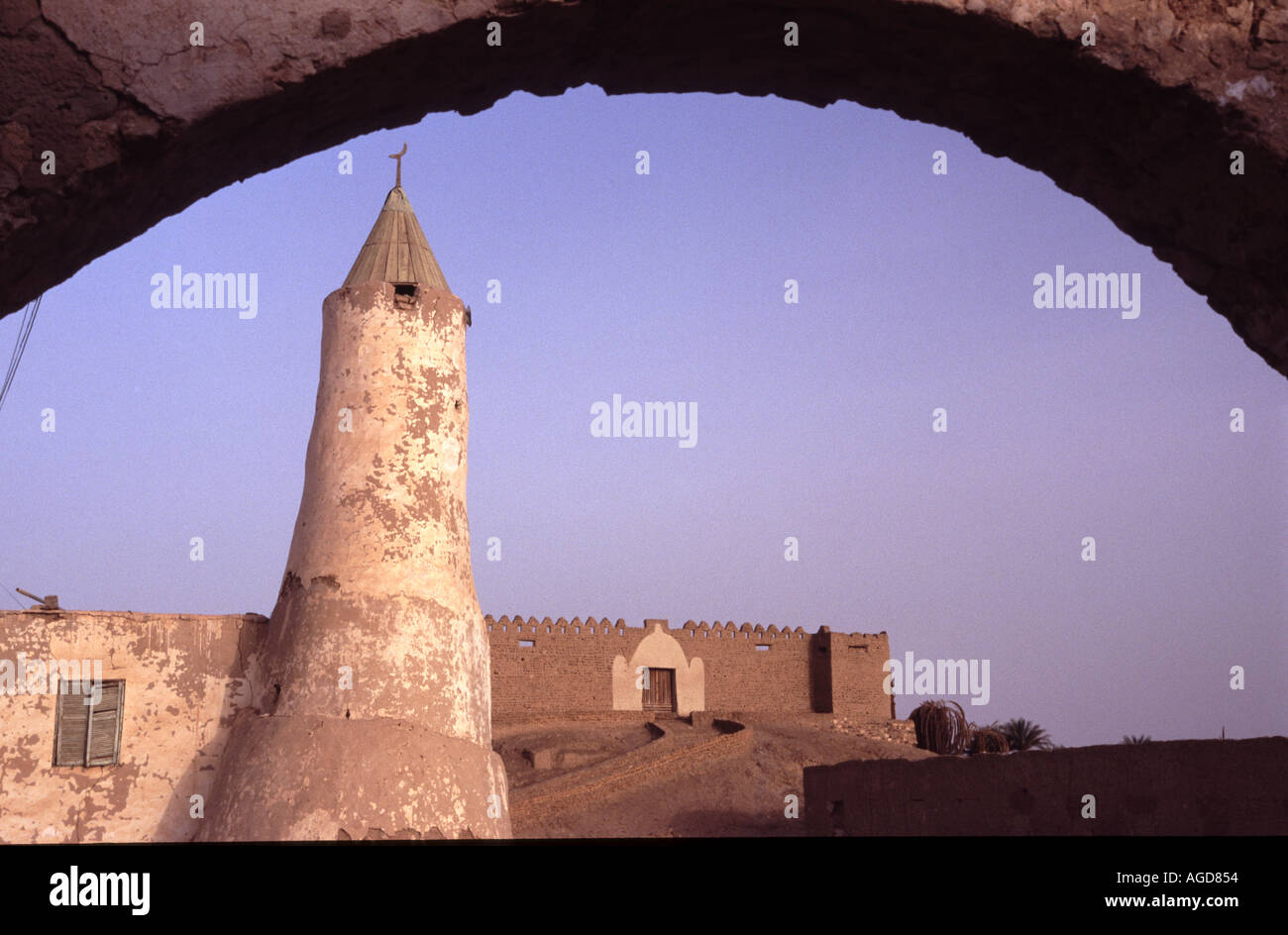Libyen alte Moschee von Murzuk Lehmbau Libya historic mosque of Murzuk ...