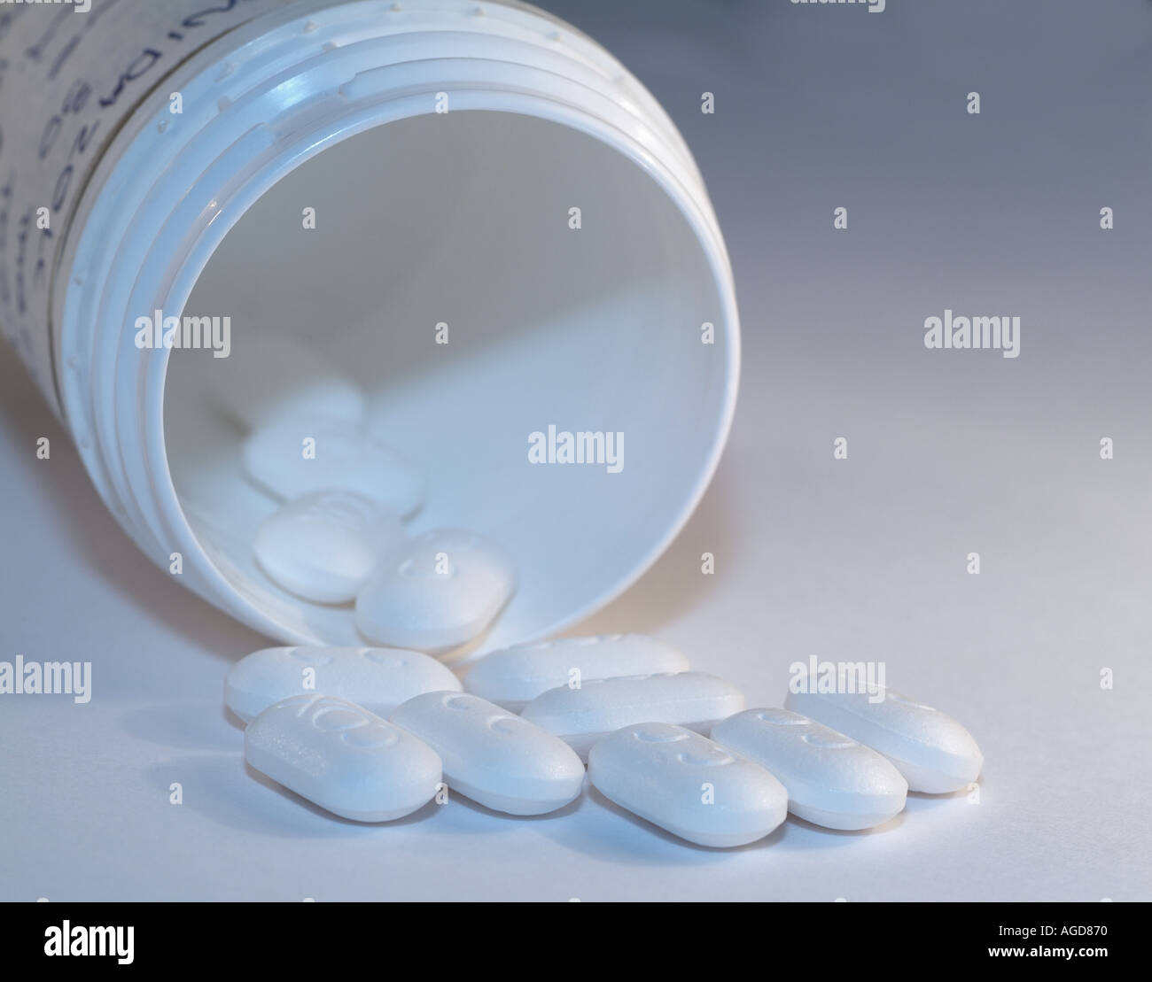 Tablet Container Upturned Stock Photo - Alamy