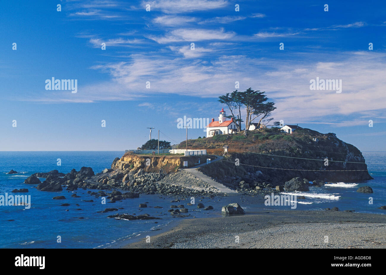 California Crescent City Battery Point Lighthouse Stock Photo - Alamy