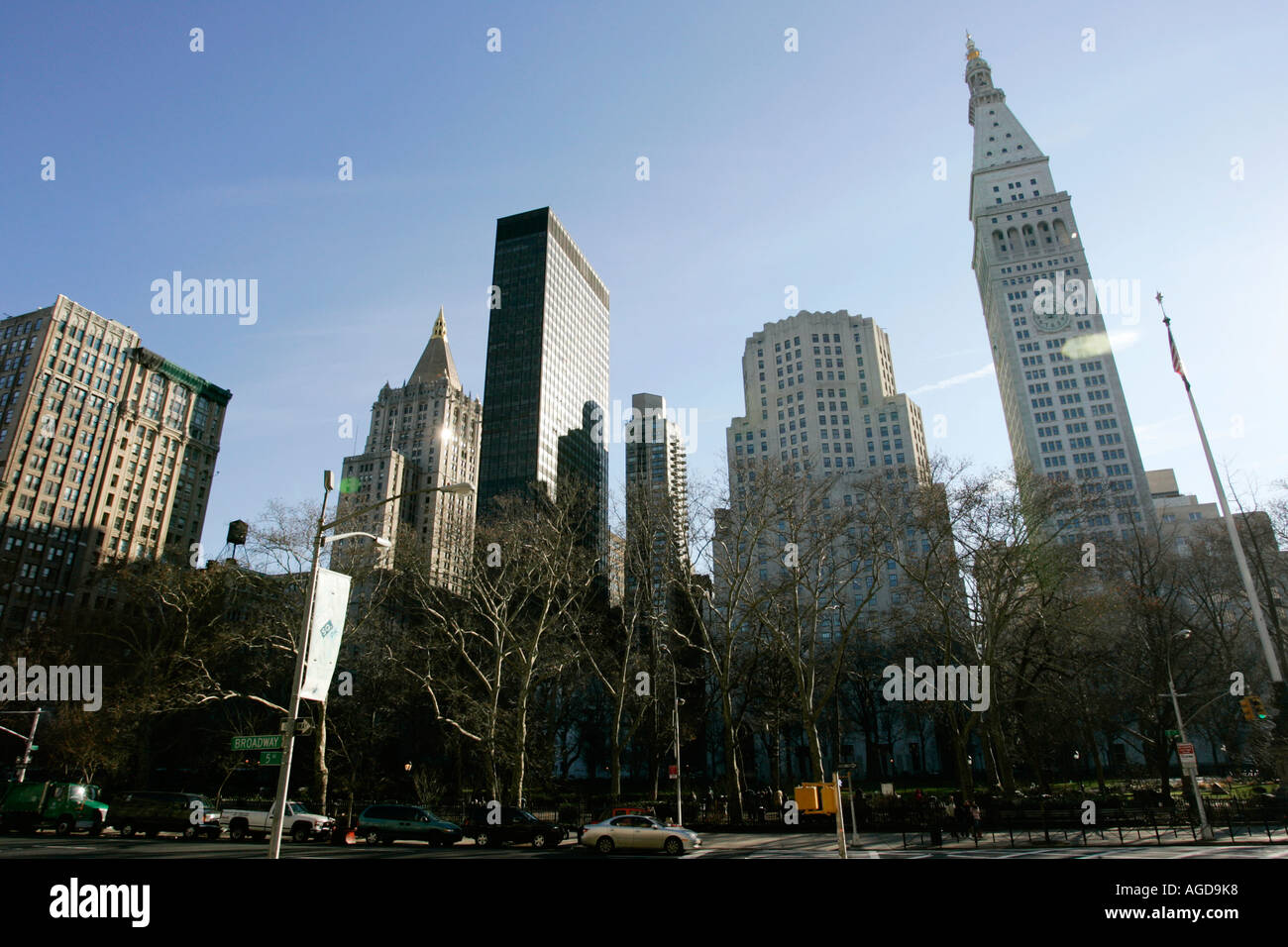 Madison Square Park Flatiron district showing new york life eleven ...