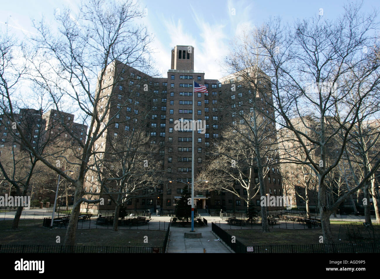 Harlem red brick high rise apartment blocks projects post world war 2 ...