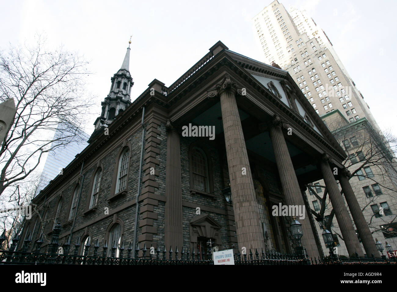 St Pauls Chapel ground zero new york city new york USA Stock Photo - Alamy