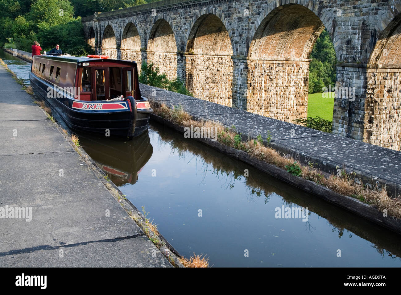 Crossing Chirk Aqueduct on the England Wales Border Stock Photo - Alamy