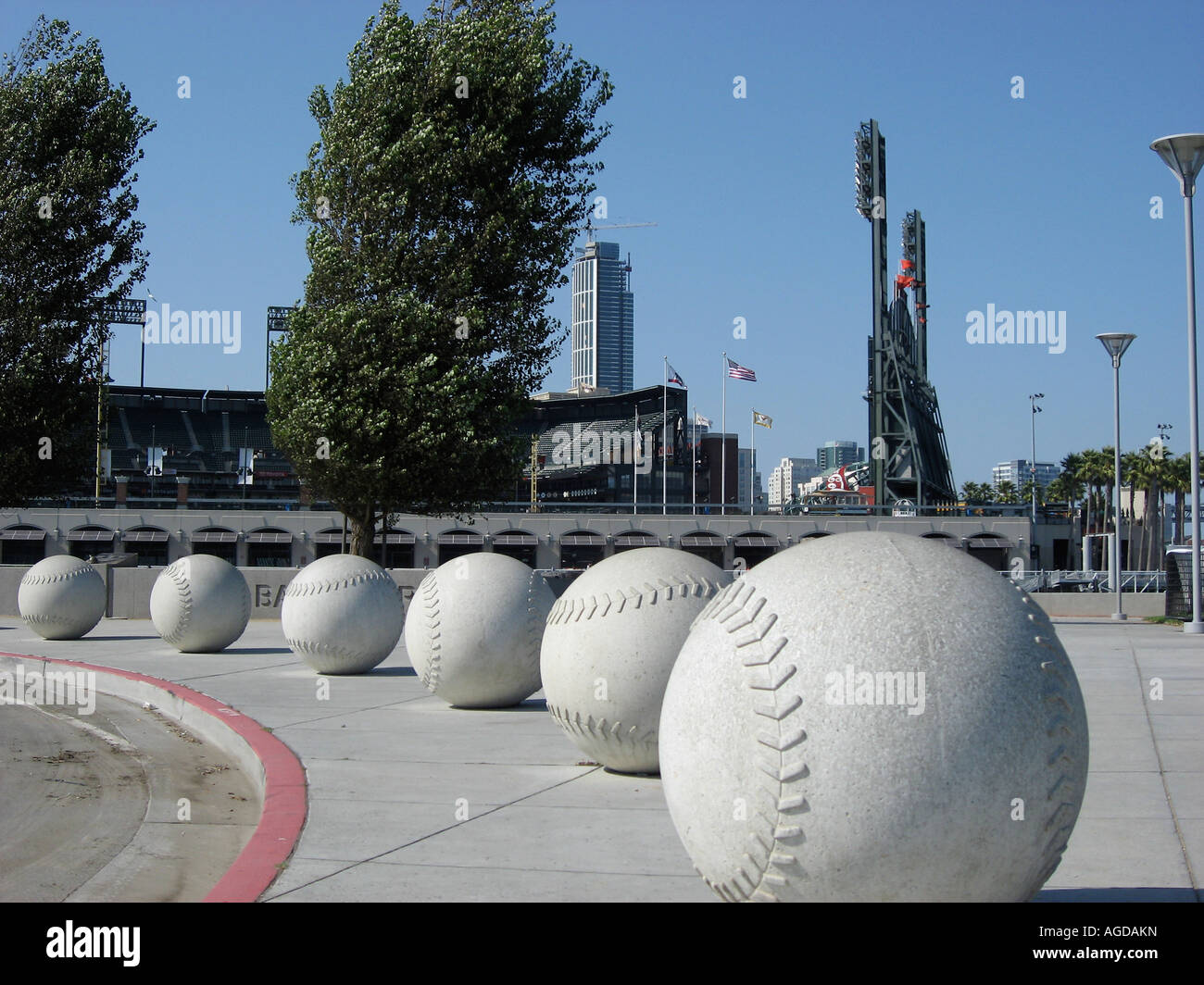 Baseballs sculpture near AT T baseball stadium San Francisco California ...