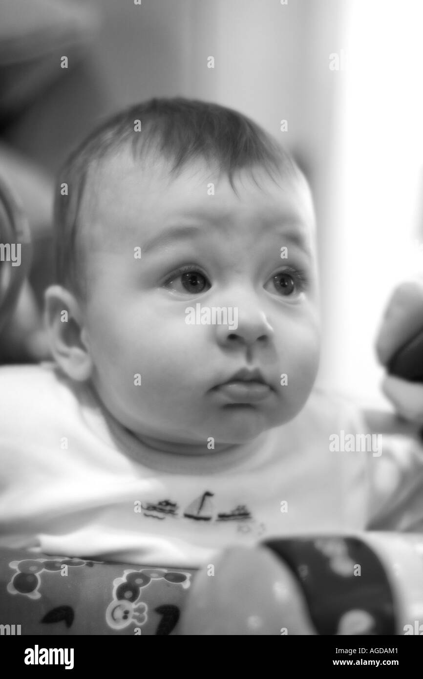 Baby boy in old Black and White Stock Photos & Images - Alamy