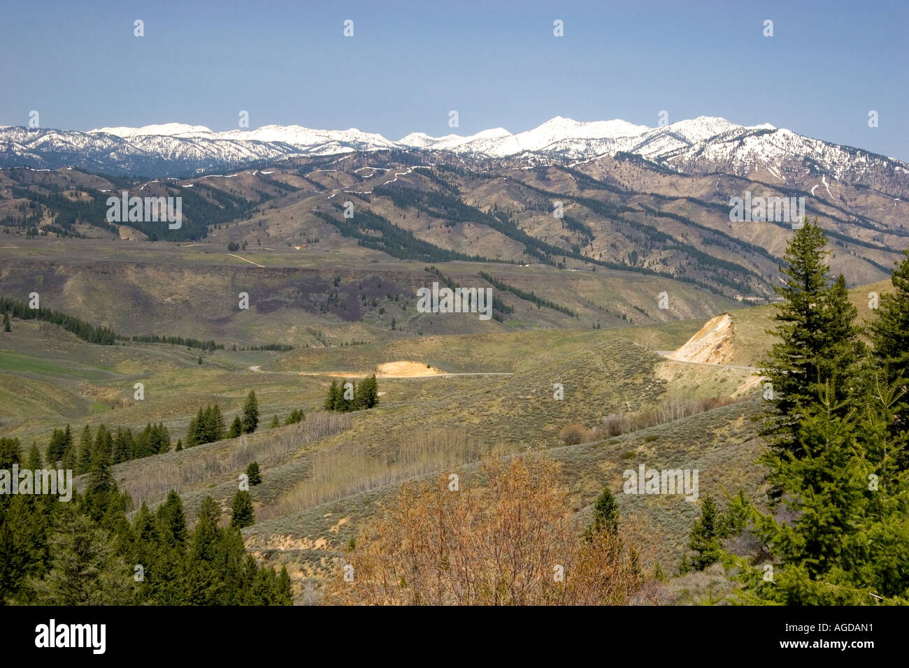 Trinity mountain area near Anderson Ranch Reservoir in Idaho Stock ...