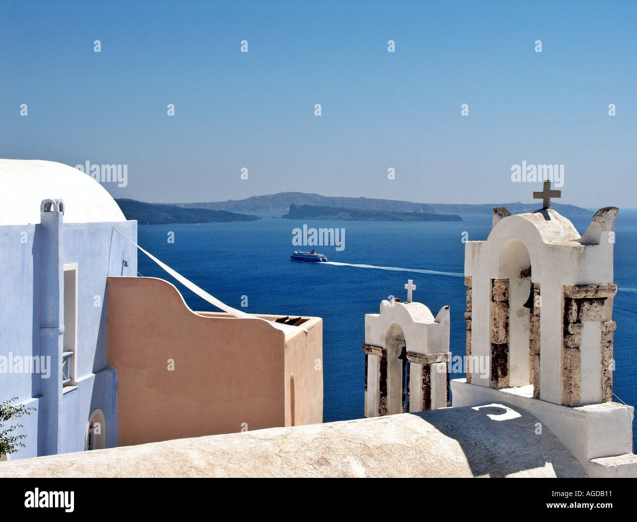 Traditional white and blue Greek church arch detail Aegean architecture ...