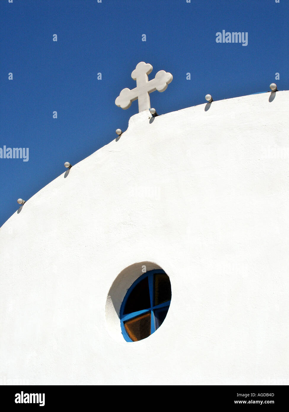 Traditional white and blue Greek church arch detail Aegean architecture ...