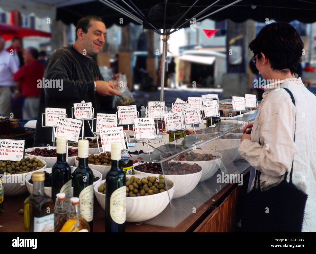 French country market Stock Photo - Alamy