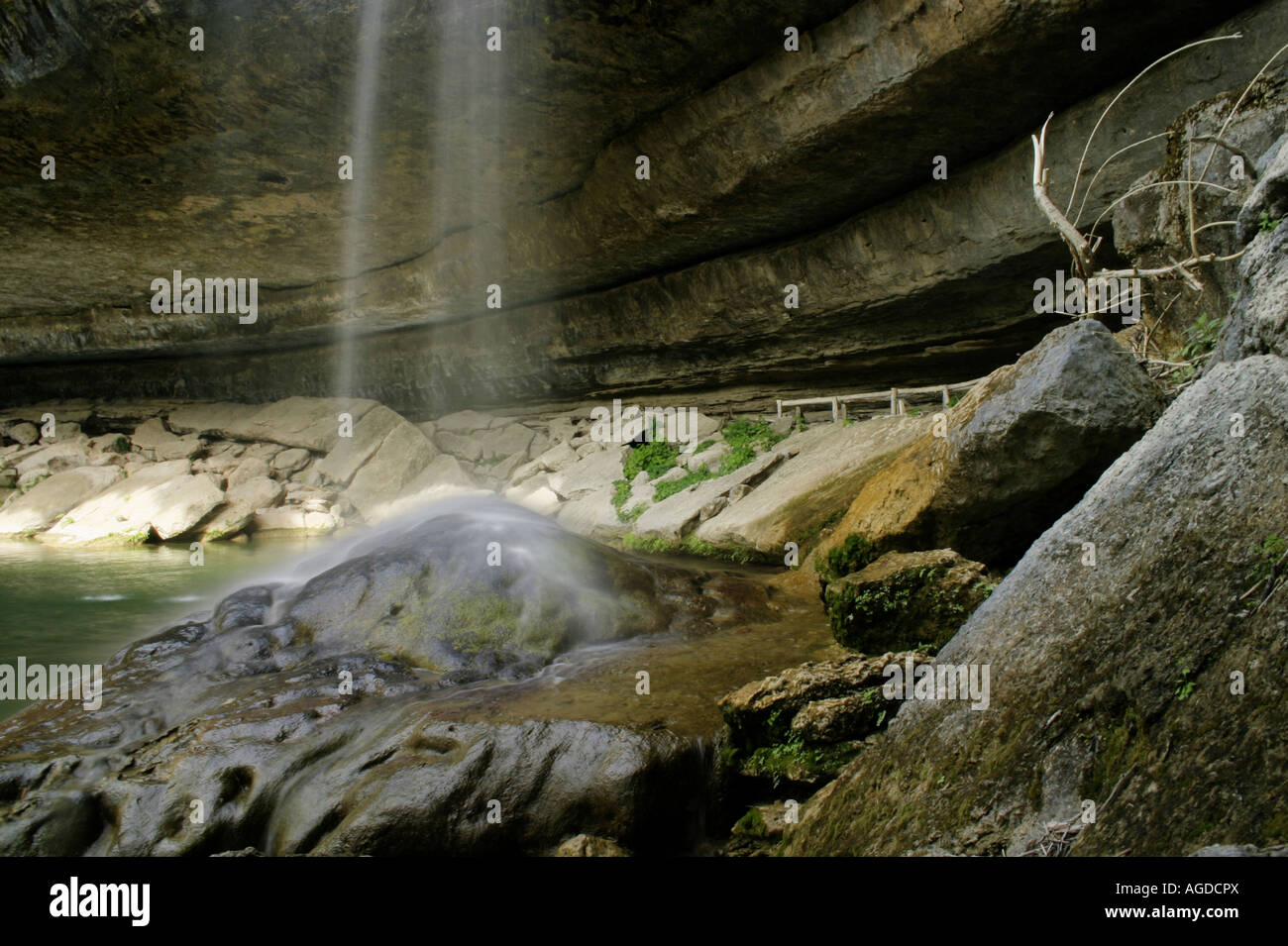 The Waterfall at Hamilton Pool Preserve near Austin, Texas Stock Photo ...