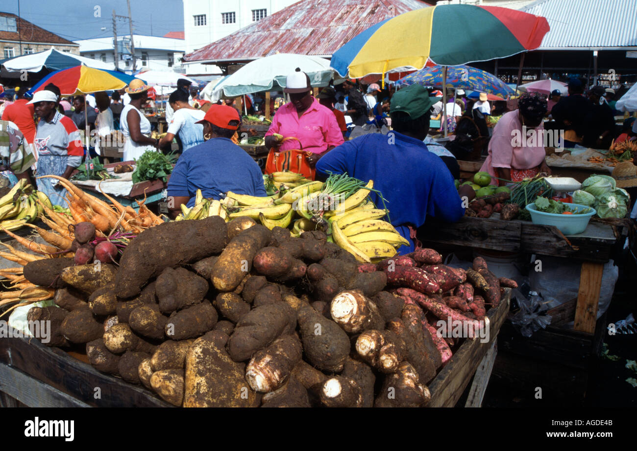 Busy market scene St Georges Grenada Caribbean Stock Photo - Alamy