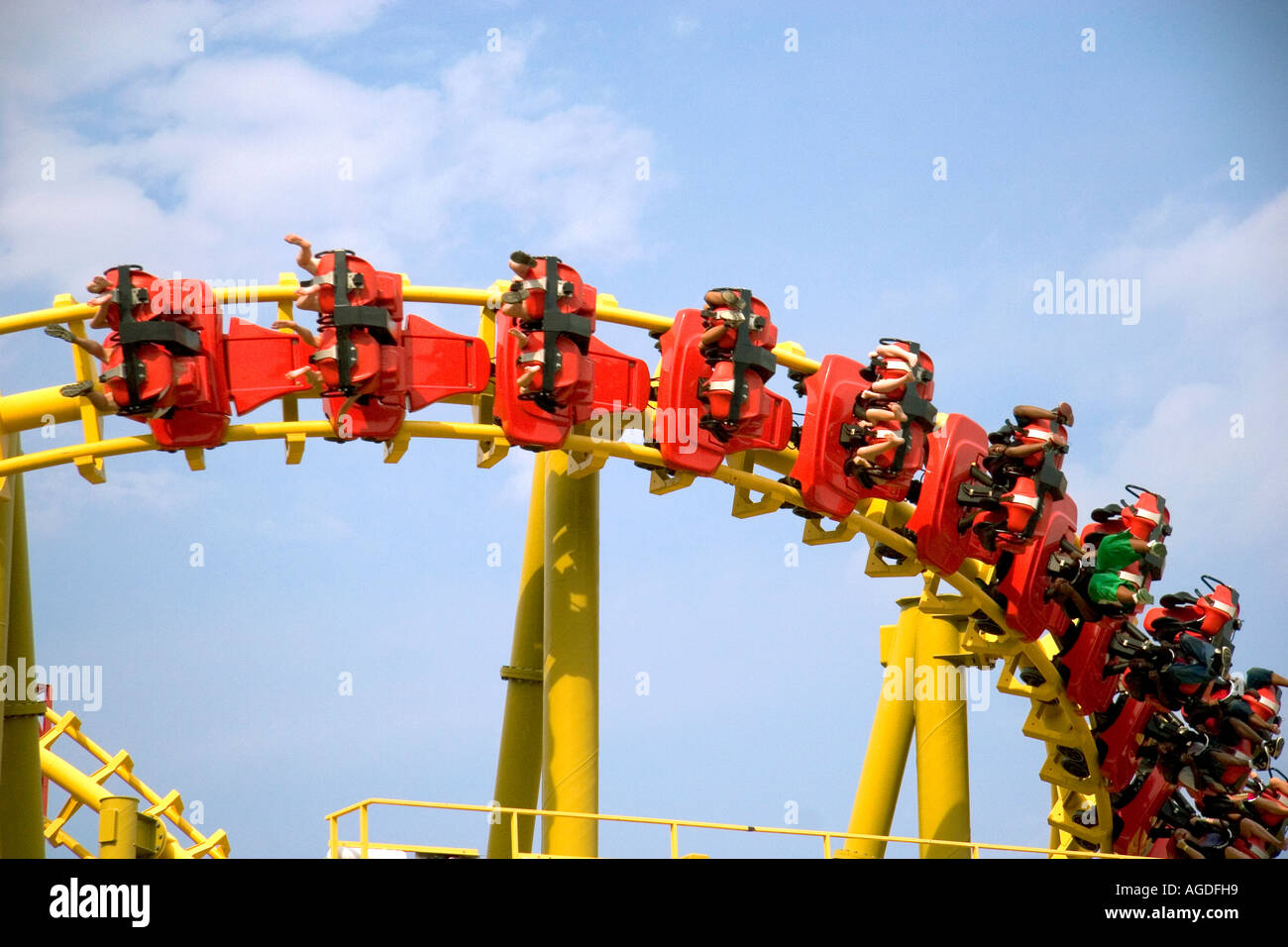 The Gauntlet roller coaster at Magic Springs theme park in Hot Springs ...