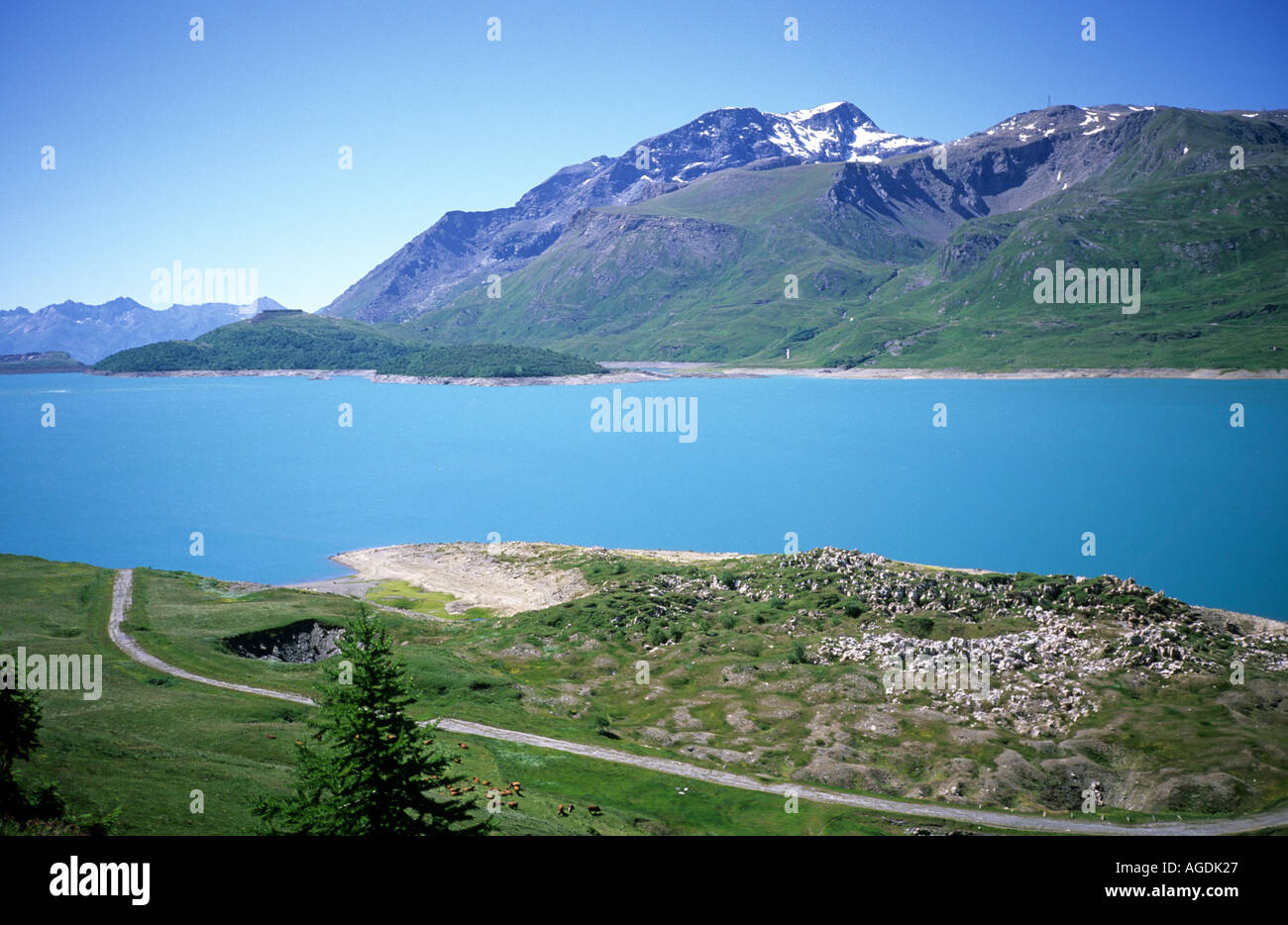Lac Lake Massif du Mt Mont Cenis French Alps Stock Photo - Alamy