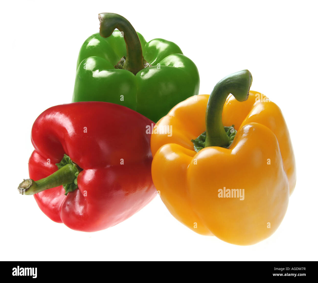 Pepper group vegetable detail isolated on white background Stock Photo ...