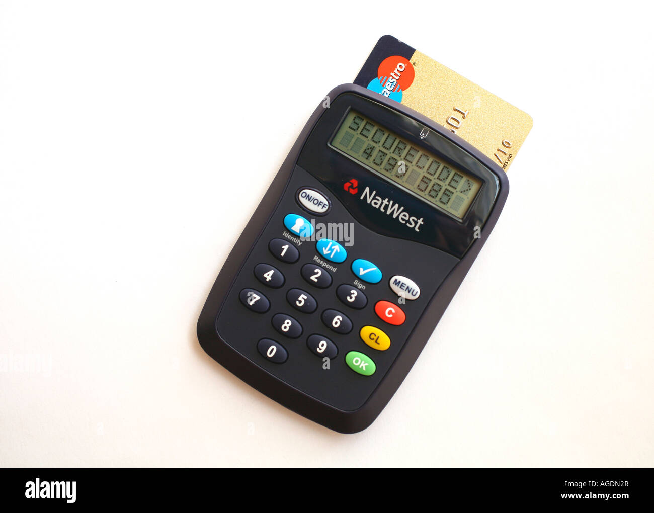 Chip and pin credit card with internet card reader Stock Photo - Alamy