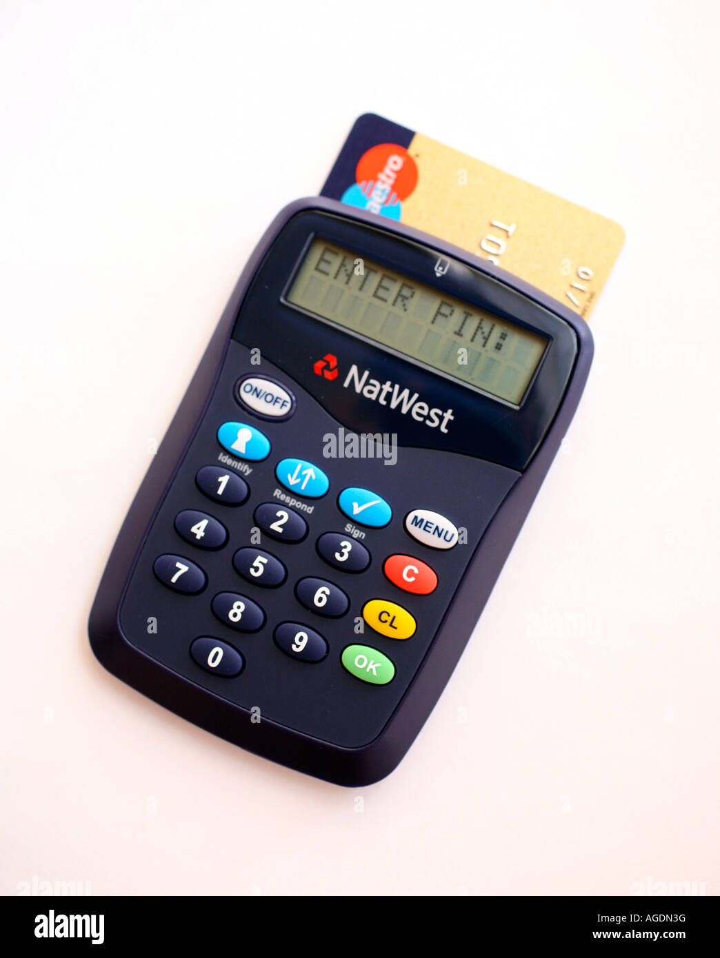 Chip and pin credit card with internet card reader Stock Photo - Alamy