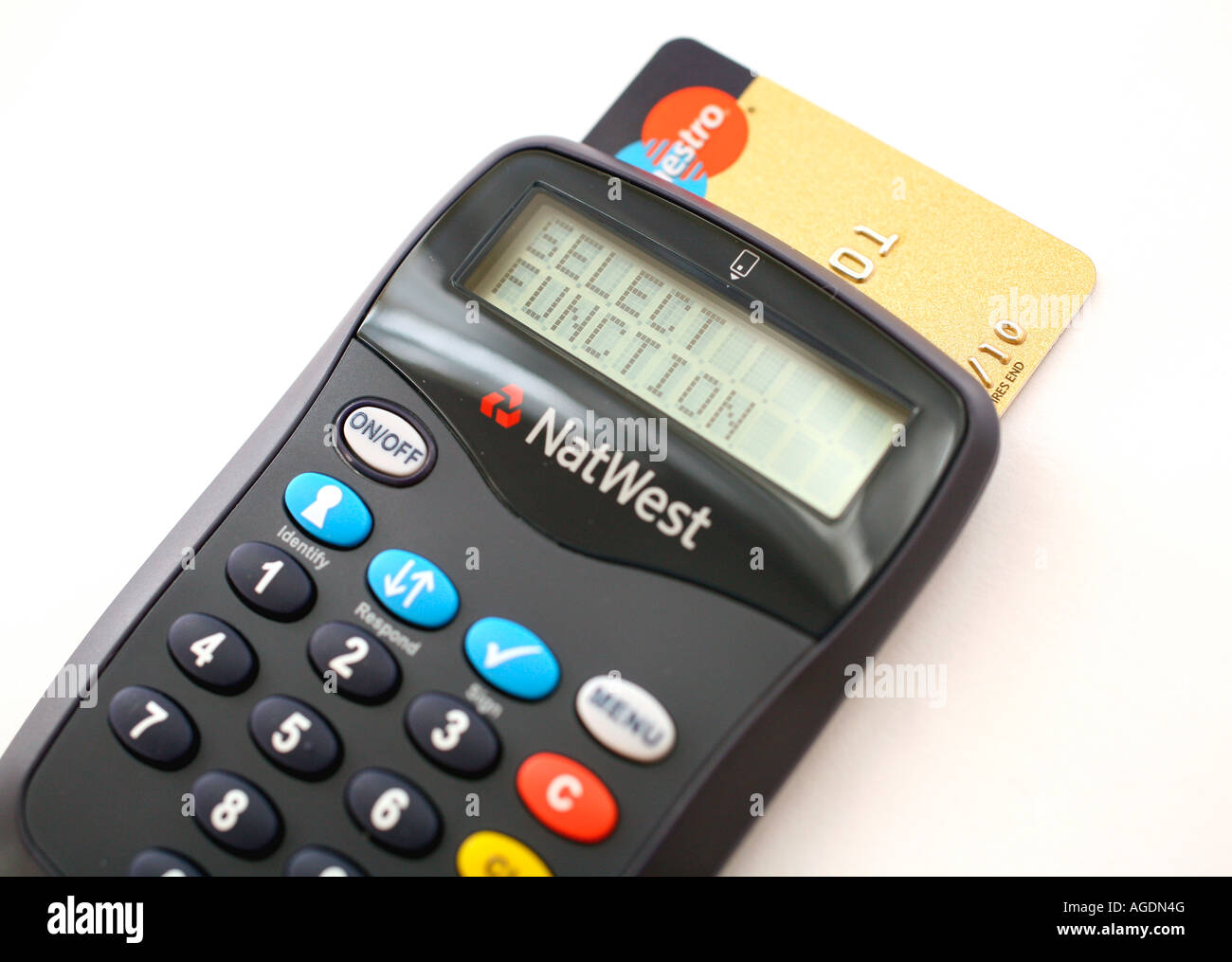 Chip and pin credit card with internet card reader Stock Photo - Alamy