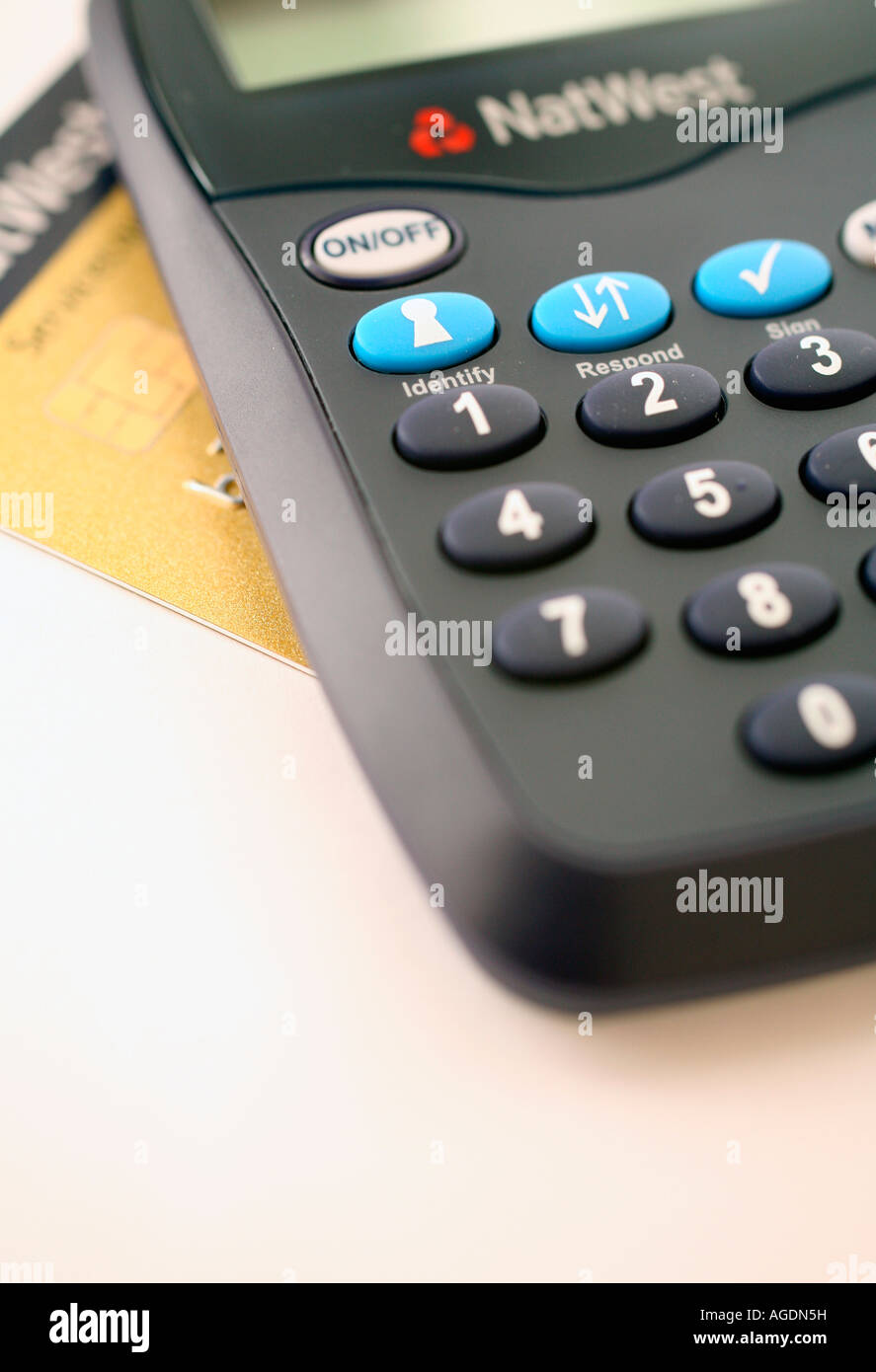 Chip and pin credit card with internet card reader Stock Photo - Alamy