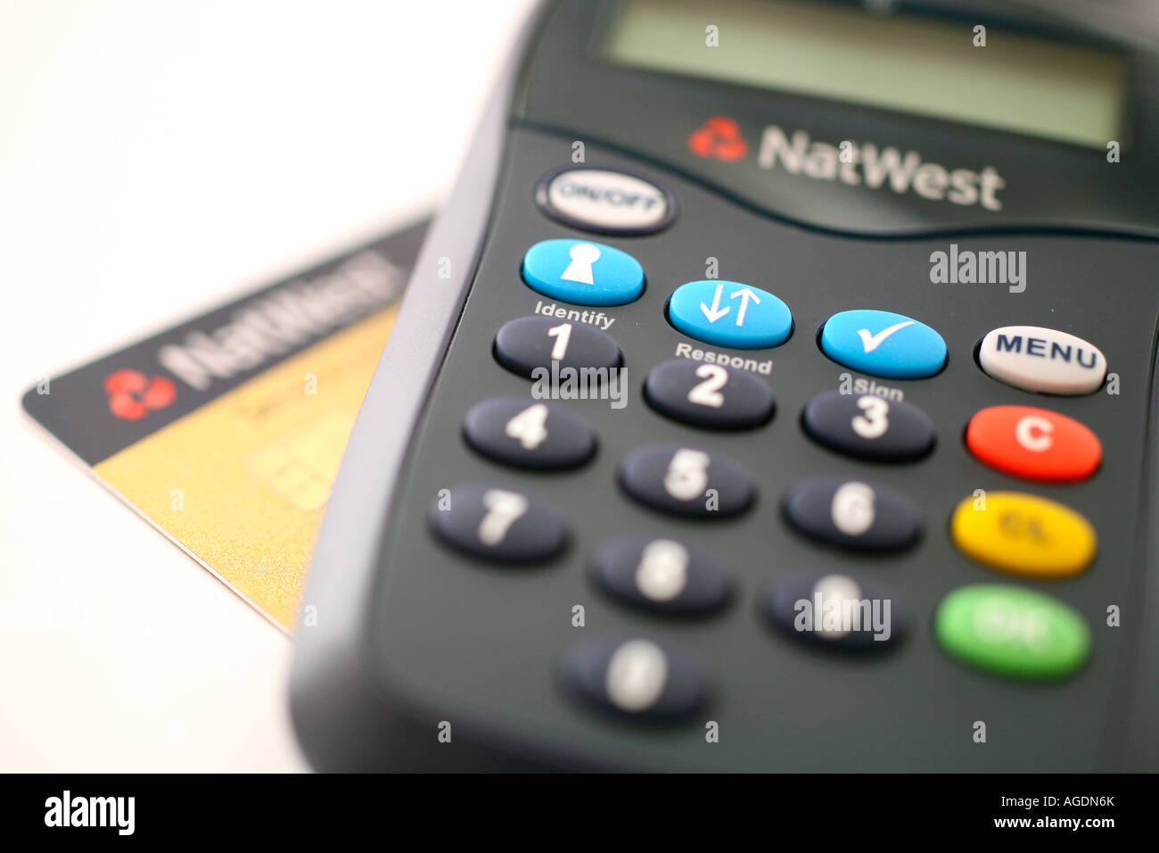 Chip and pin credit card with internet card reader Stock Photo - Alamy