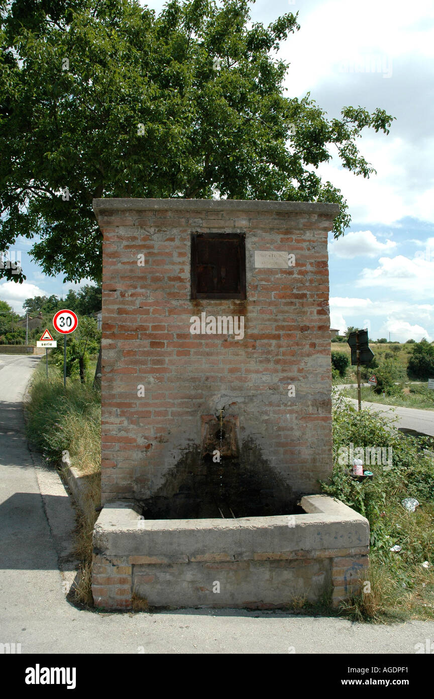 Local spring water well outlet Sant Angelo in Pontano Marche Region ...