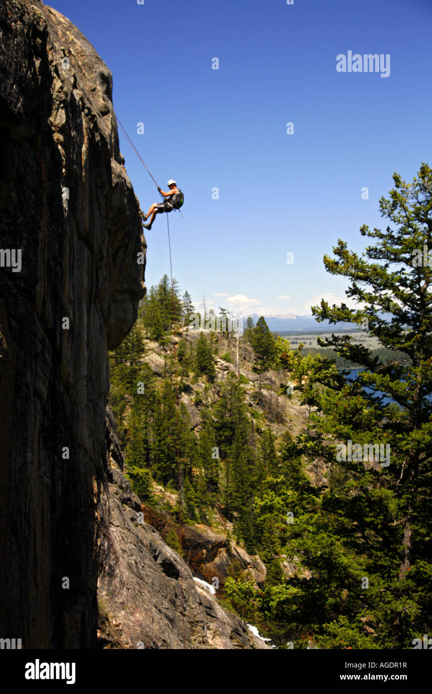 Rock climbing near hidden falls hi-res stock photography and images - Alamy
