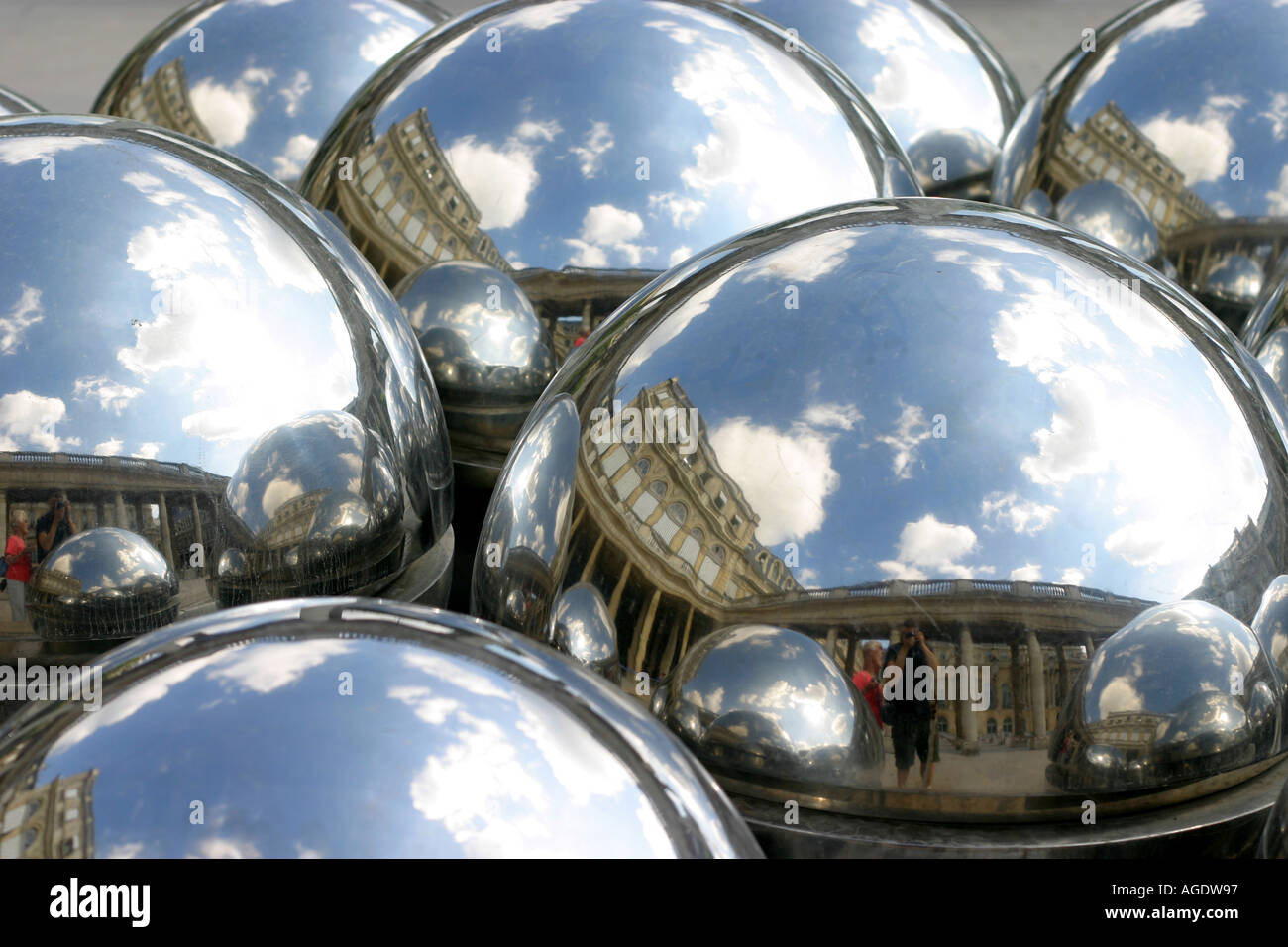 Steel Balls Palais Royal Paris Stock Photo - Alamy