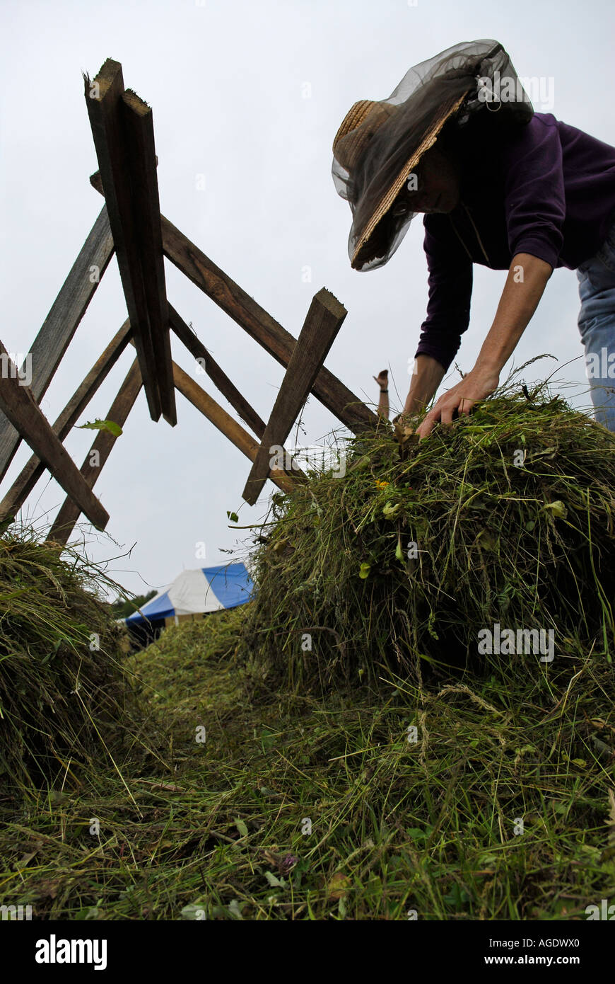 Hay stooks hi-res stock photography and images - Alamy