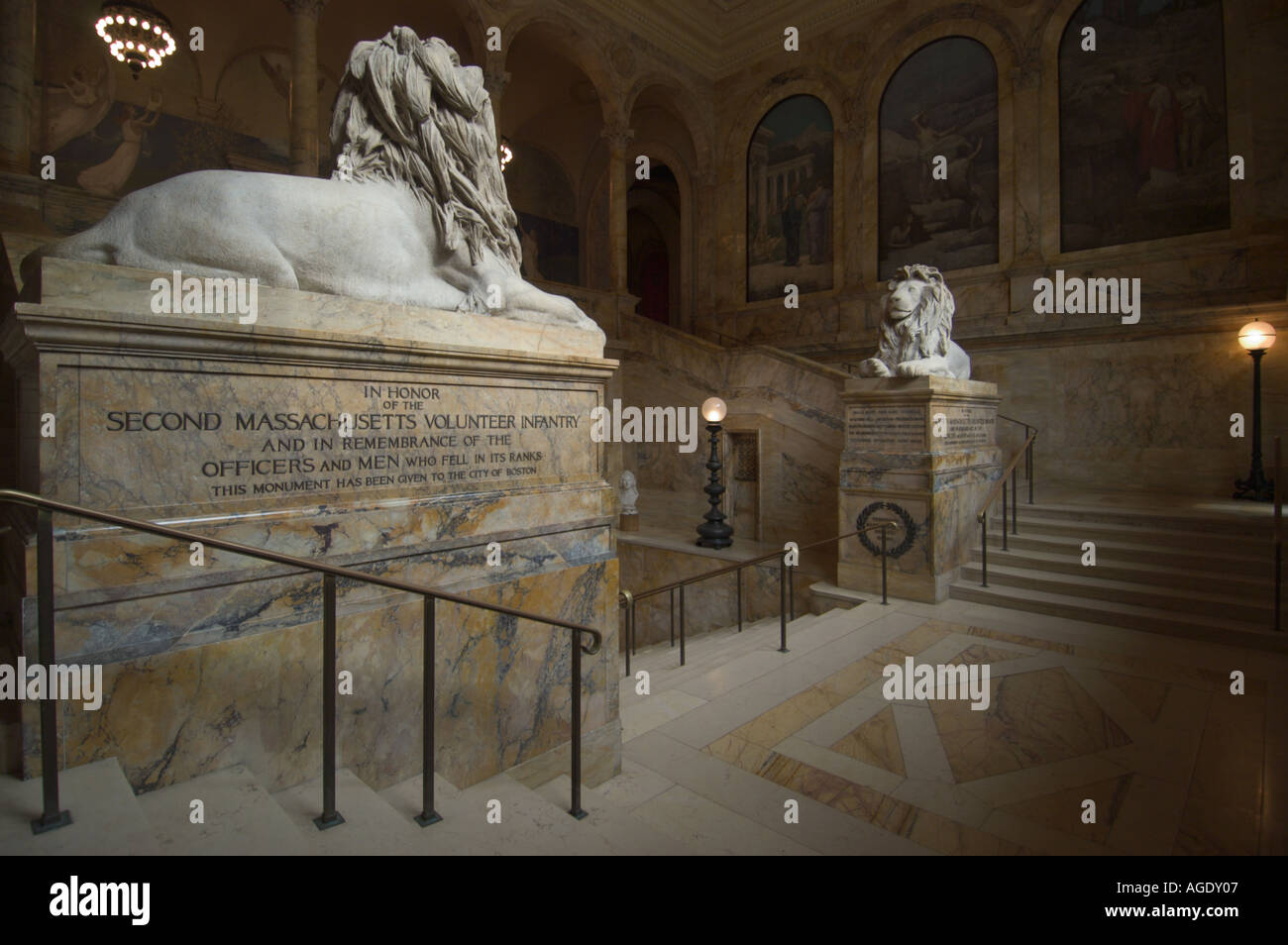 Boston public library staircase hi-res stock photography and images - Alamy