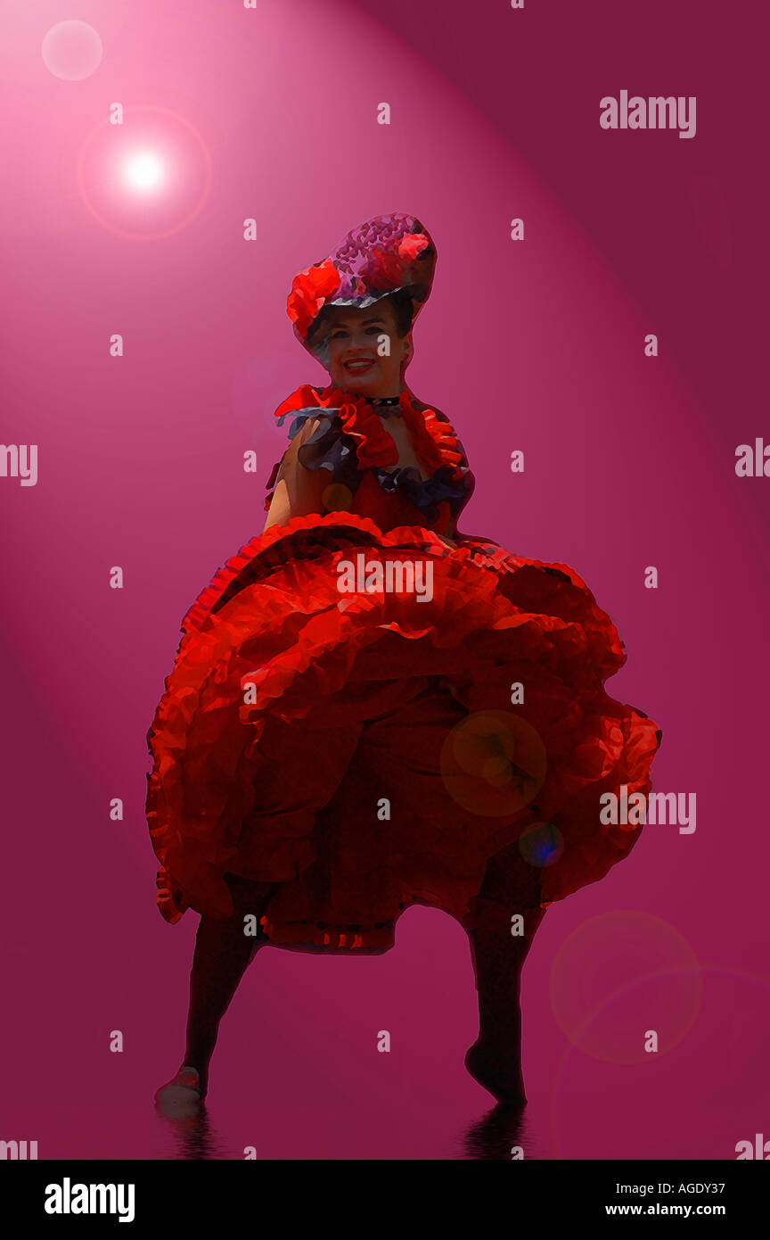 Can Can Dancer Stock Photo - Alamy