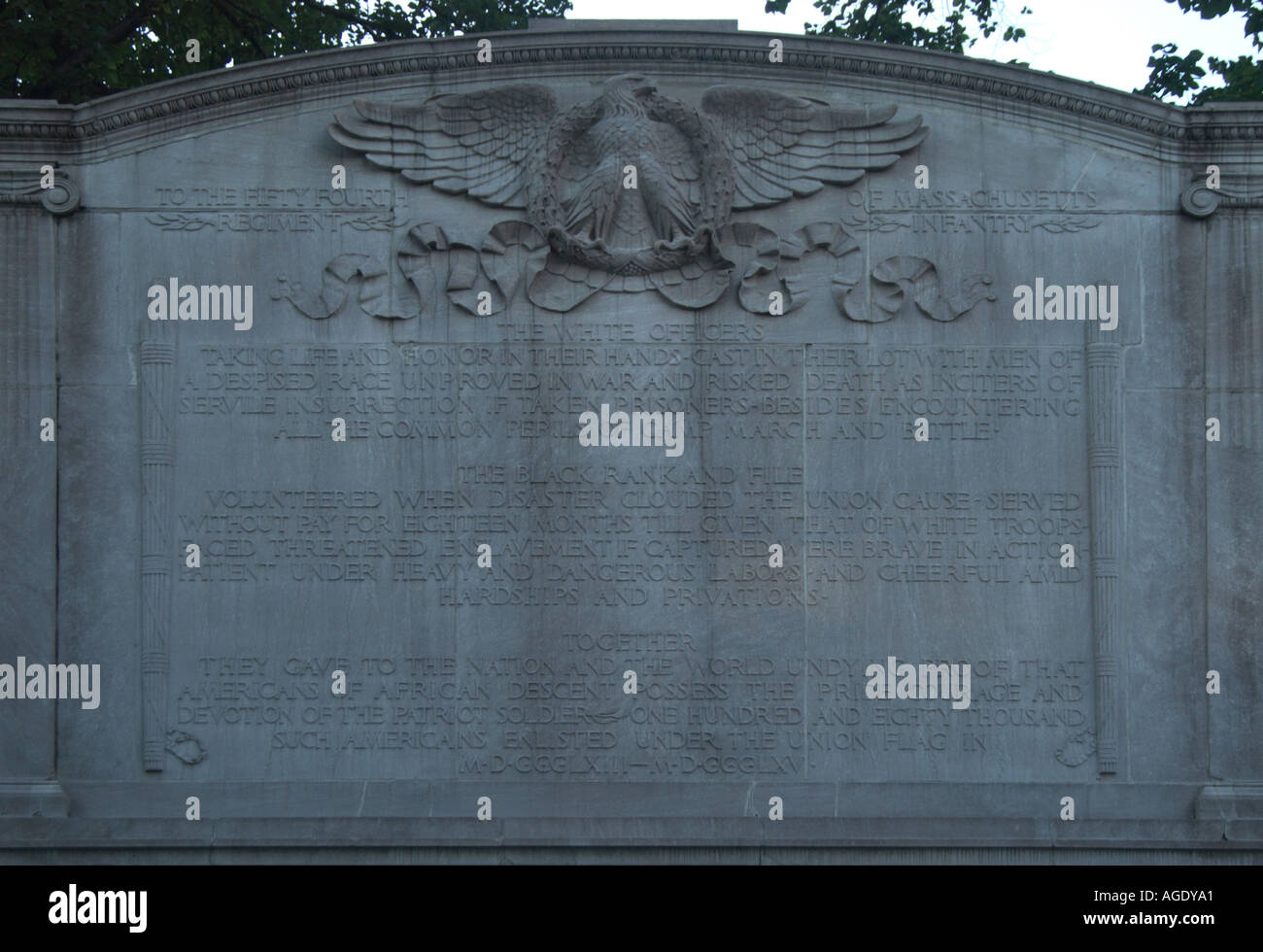 Shaw 54th regiment memorial sculpture hi-res stock photography and ...
