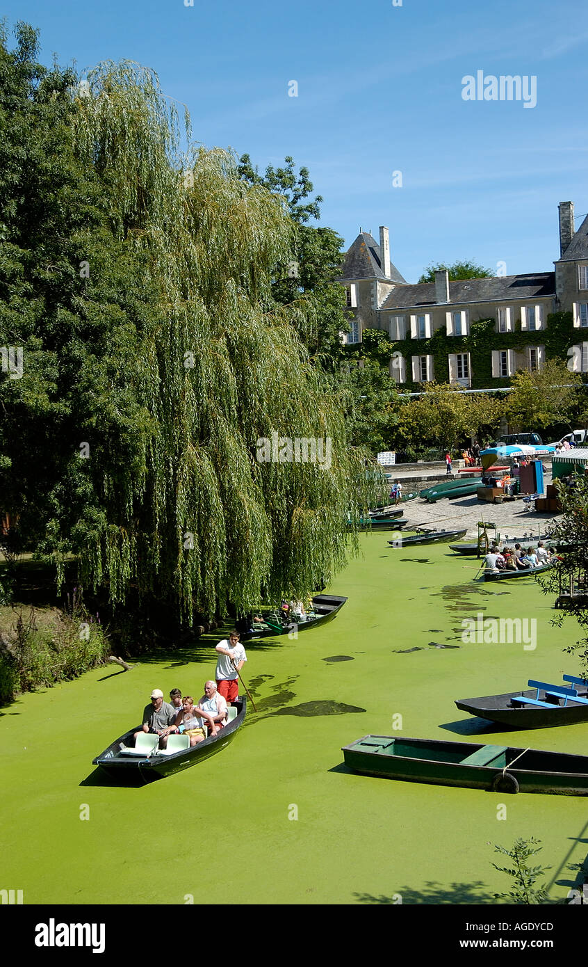 Port d'Arcais in the Marais Poitevin France Stock Photo - Alamy