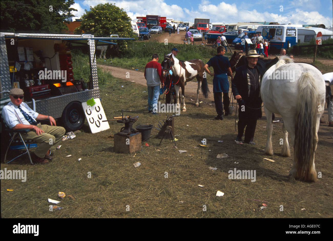 Mobile Farrier Appleby Horse Fair Cumbria Stock Photo - Alamy