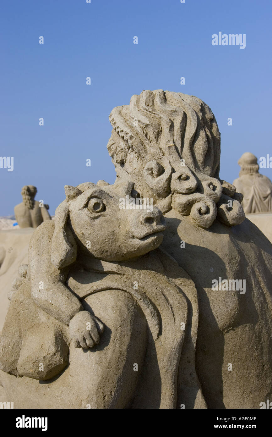 Sand sculpture of mythical pet from ancient Greece Stock Photo - Alamy