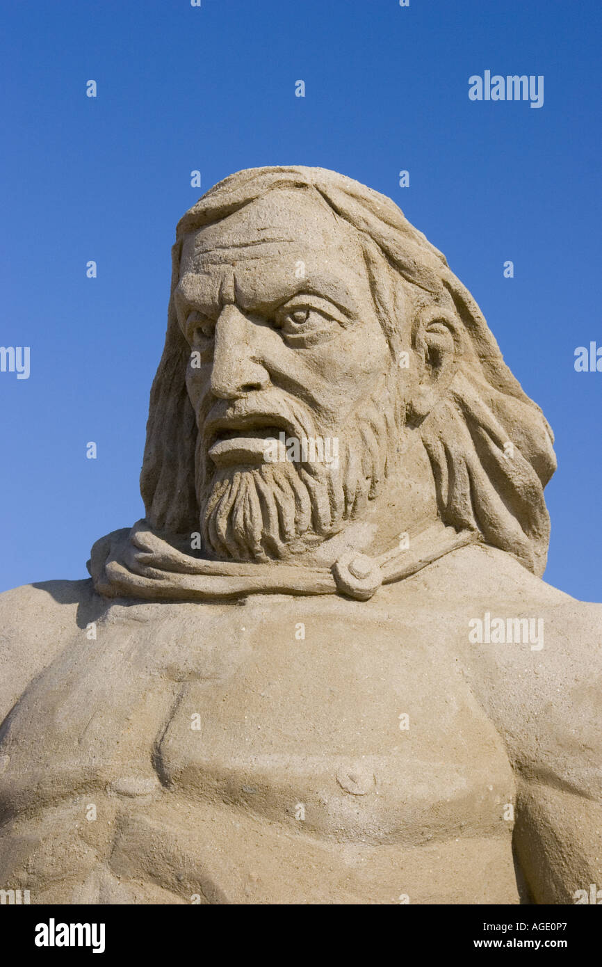 Sand sculpture of Centaur man of greek mythology Stock Photo - Alamy