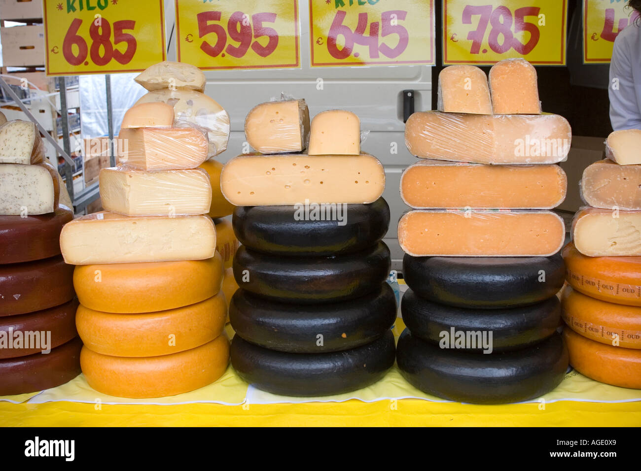 Market Cheese Stall Rotterdam Netherlands Stock Photo - Alamy