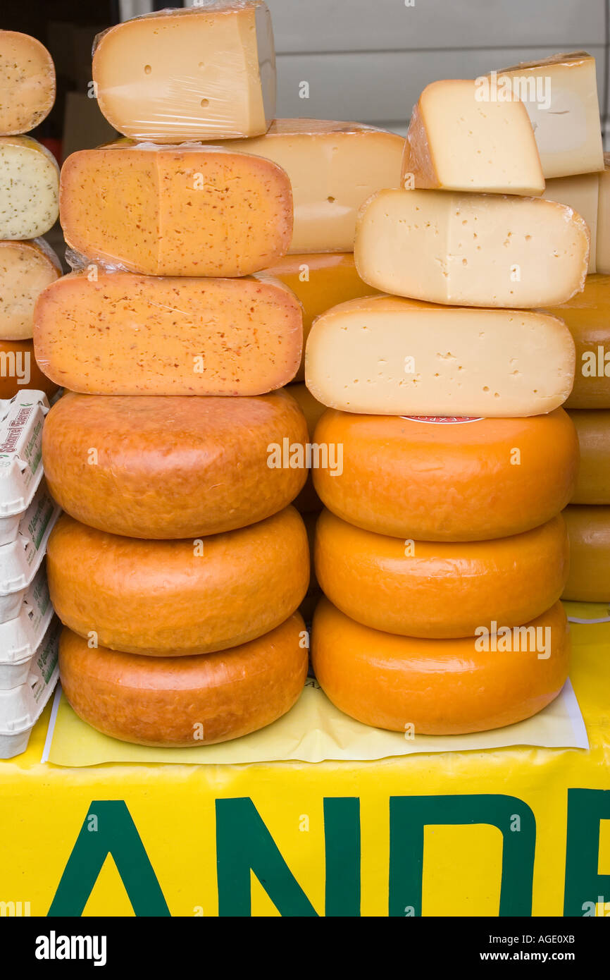Market Cheese Stall Rotterdam Netherlands Stock Photo - Alamy