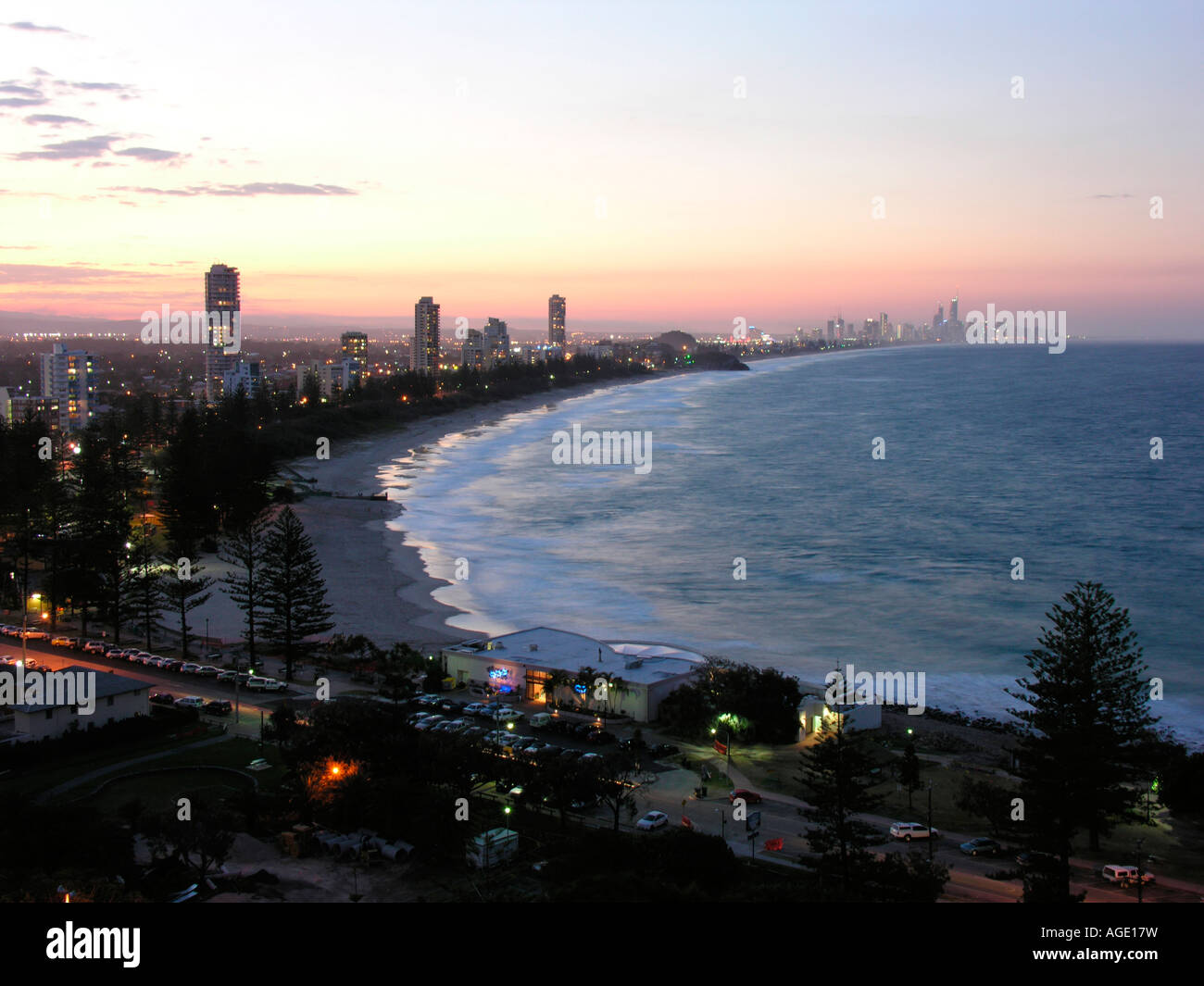 Gold Coast skyline at night Queensland Australia Stock Photo - Alamy