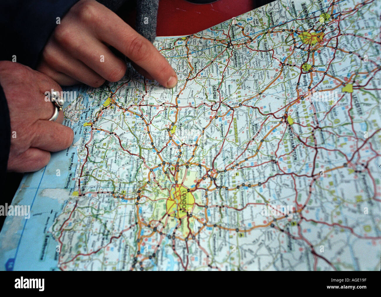 England road map hi-res stock photography and images - Alamy