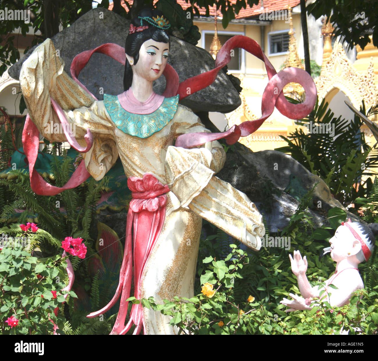 Statue dancing lady temple in hi-res stock photography and images - Alamy