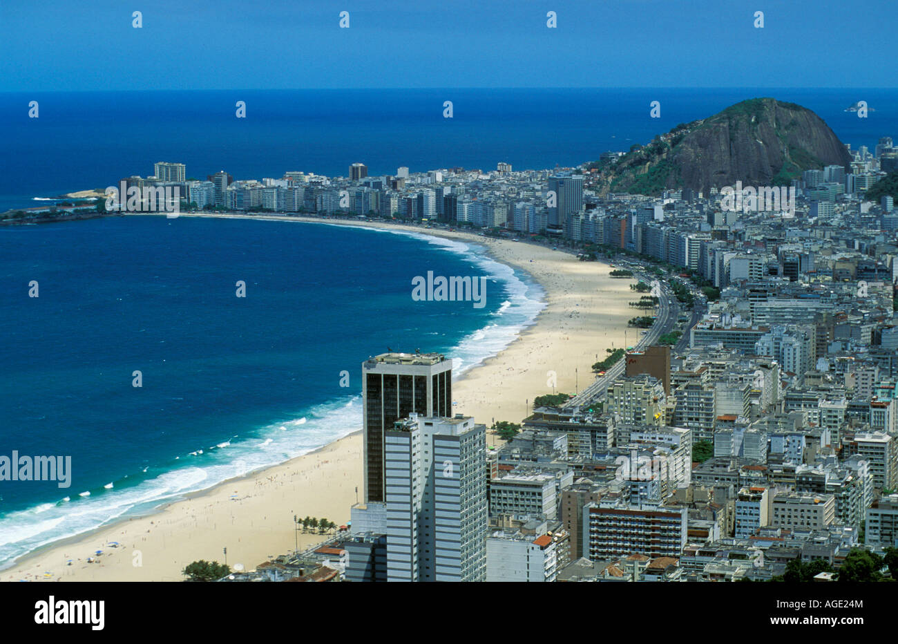 Brazil, Rio de Janeiro, Cityscape by Copacabana Beach Stock Photo - Alamy