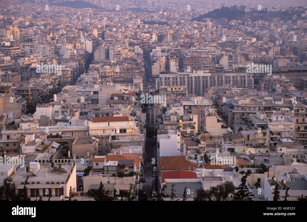Greece Athens Cityscape of Athens Stock Photo - Alamy